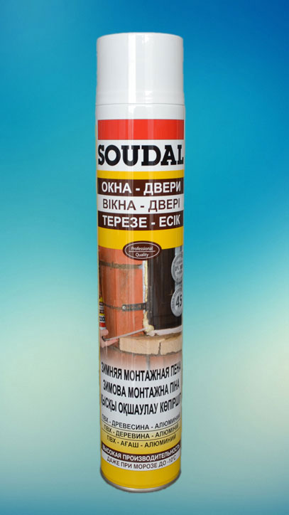 Пена монтажная Soudal зимняя ручная 750 мл купить в Москве низкие цены